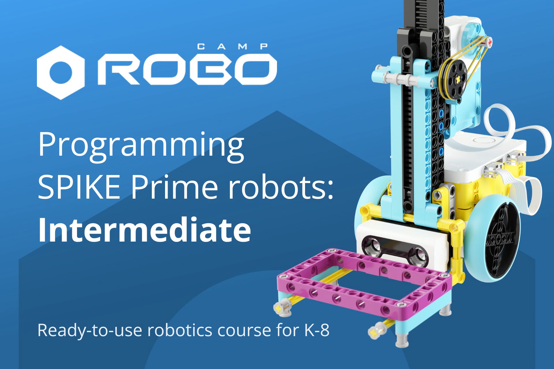 Programming SPIKE Prime robots in Word blocks: Intermediate | RoboCamp